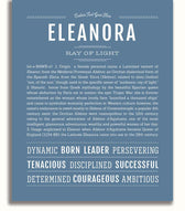 Eleanora Personalized Name Meaning Art Prints – Name Stories