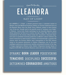 Eleanora | Name Art Print – Name Stories