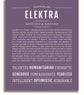 Elektra | Name Art Print - Personalized Custom Gifts – Name Stories