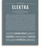 Elektra Personalized Name Meaning Art Prints – Name Stories
