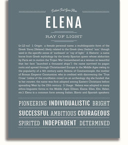 Elena | Name Art Print – Name Stories