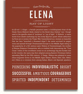 Elena | Name Art Print – Name Stories