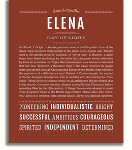 Elena | Name Art Print – Name Stories