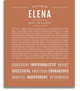Elena Personalized Name Meaning Art Prints – Name Stories