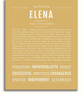 Elena Personalized Name Meaning Art Prints – Name Stories