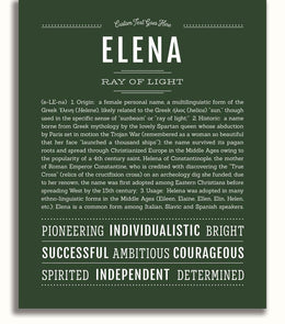 Elena | Name Art Print – Name Stories
