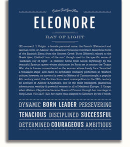 Eleonore | Name Art Print – Name Stories