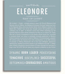 Eleonore Personalized Name Meaning Art Prints – Name Stories