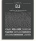 Eli | Name Art Print – Name Stories