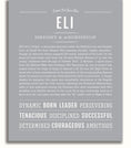 Eli Personalized Name Meaning Art Prints – Name Stories
