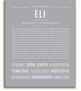 Eli | Name Art Print – Name Stories