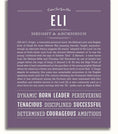 Eli Personalized Name Meaning Art Prints – Name Stories