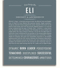 Eli | Name Art Print – Name Stories