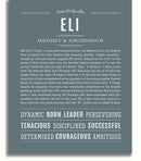 Eli Personalized Name Meaning Art Prints – Name Stories
