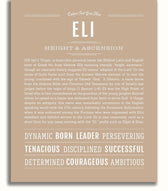 Eli | Name Art Print – Name Stories