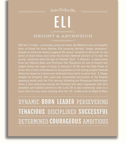 Eli | Name Art Print – Name Stories