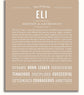 Eli | Name Art Print – Name Stories