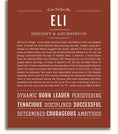 Eli | Name Art Print – Name Stories