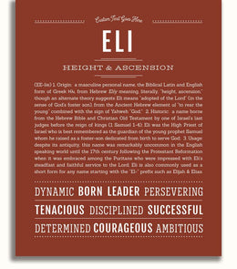 Eli | Name Art Print – Name Stories