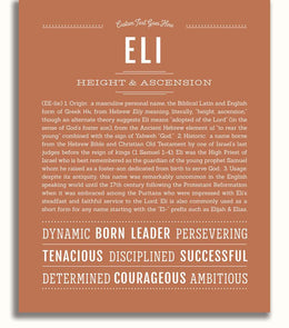 Eli | Name Art Print - Personalized Custom Gifts – Name Stories