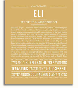 Eli | Name Art Print – Name Stories