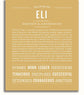 Eli | Name Art Print - Personalized Custom Gifts – Name Stories