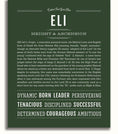 Eli | Name Art Print - Personalized Custom Gifts – Name Stories