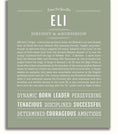Eli | Name Art Print - Personalized Custom Gifts – Name Stories