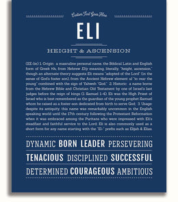 Eli | Name Art Print – Name Stories