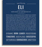 Eli Personalized Name Meaning Art Prints – Name Stories