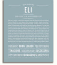 Eli | Name Art Print - Personalized Custom Gifts – Name Stories