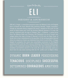 Eli | Name Art Print – Name Stories