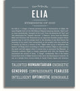 Elia | Name Art Print – Name Stories