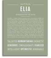 Elia Personalized Name Meaning Art Prints – Name Stories