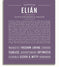Elian Personalized Name Meaning Art Prints – Name Stories