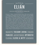 Elian Personalized Name Meaning Art Prints – Name Stories