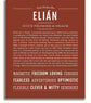 Elian Personalized Name Meaning Art Prints – Name Stories