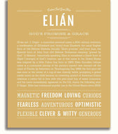 Elian Personalized Name Meaning Art Prints – Name Stories
