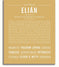 Elian Personalized Name Meaning Art Prints – Name Stories