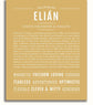 Elian Personalized Name Meaning Art Prints – Name Stories
