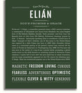 Elian Personalized Name Meaning Art Prints – Name Stories