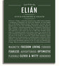 Elian Personalized Name Meaning Art Prints – Name Stories