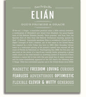 Elian Personalized Name Meaning Art Prints – Name Stories