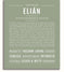 Elian Personalized Name Meaning Art Prints – Name Stories