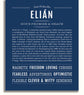 Elian Personalized Name Meaning Art Prints – Name Stories