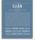 Elian Personalized Name Meaning Art Prints – Name Stories