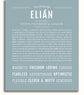 Elian Personalized Name Meaning Art Prints – Name Stories