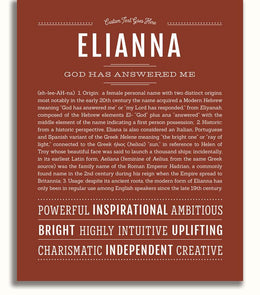 Elianna | Name Art Print – Name Stories