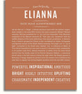 Elianna | Name Art Print – Name Stories