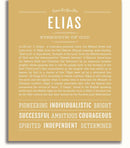 Elias Personalized Name Meaning Art Prints – Name Stories